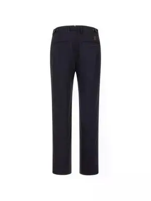 Incotex Pleated Logo-detail Trousers