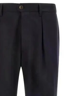 Incotex Pleated Logo-detail Trousers