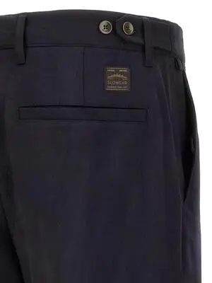 Incotex Pleated Logo-detail Trousers