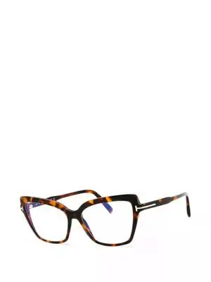 TOM FORD Tortoiseshell-effect Cat-eye Glasses - Brown