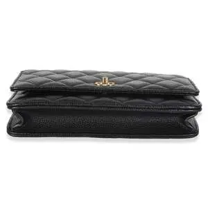 Chanel Quilted Caviar Cc Wallet On Chain