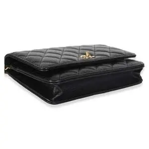 Chanel Quilted Caviar Cc Wallet On Chain