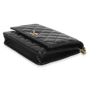 Chanel Quilted Caviar Cc Wallet On Chain