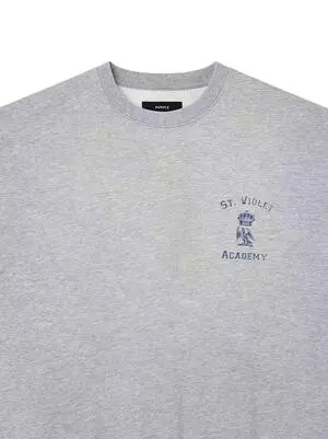 PURPLE BRAND St. Violet Logo-print Fleece T-shirt - Grey