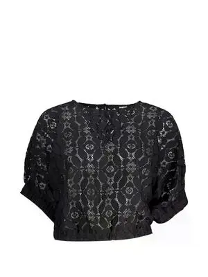 Desigual Floral-lace Cropped Top