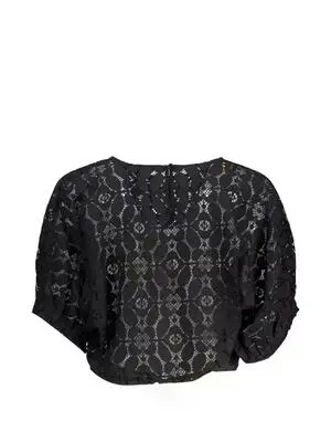 Desigual Floral-lace Cropped Top