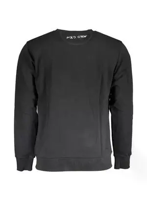 LA MARTINA Embroidered-logo Crew-neck Sweater - Black