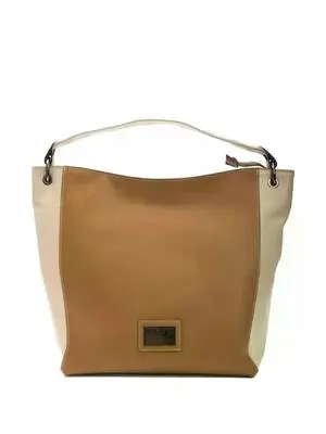POMPEI DONATELLA Donatella Two-tone Leather Tote Bag