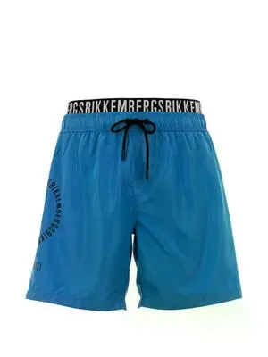 BIKKEMBERGS Logo-print Drawstring Swim Shorts - Blue