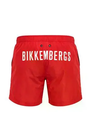 BIKKEMBERGS Logo-print Graphic-print Swim Shorts