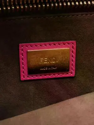 Fendi 2000-2010 Medium Leather Peekaboo Iconic Satchel - Pink