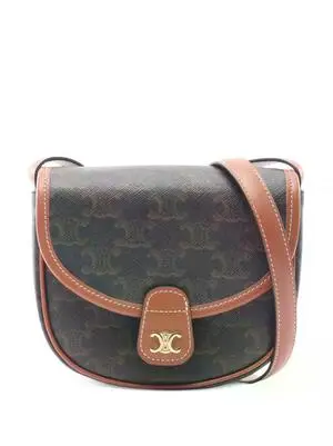 Celine 2010s Mini Besace Triomphe Cross Body Bag - Black