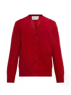 AMI Paris Cable Wool Cardigan