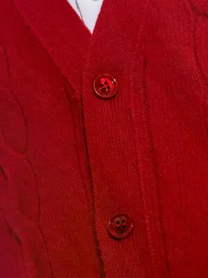 AMI Paris Cable Wool Cardigan