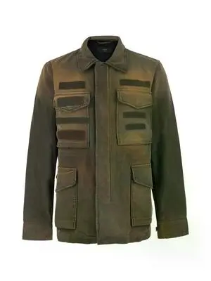 Amiri Faded Multi-pocket Cotton Jacket - Green