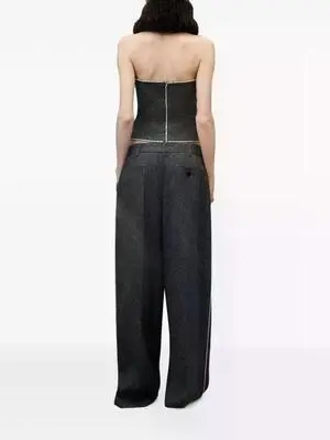 Alexander Wang Strapless Bustier Top W/ Embellished Chain