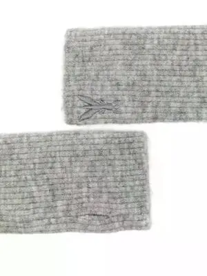 Patrizia Pepe Ribbed-knit Gloves