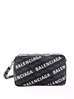 Balenciaga Signature Camera Bag Bb Monogram Coated Canvas Medium Crossbody Bag