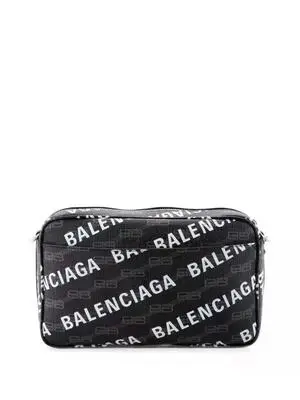 Balenciaga Signature Camera Bag Bb Monogram Coated Canvas Medium Crossbody Bag