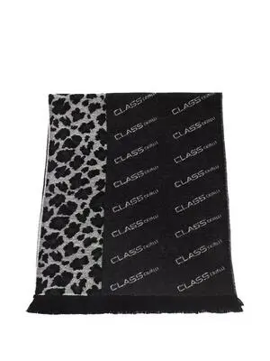 Roberto Cavalli Animalier Logo-print Scarf