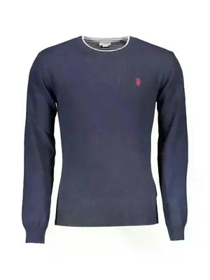 U.s. Polo Assn. Logo-embroidered Crew-neck Sweater - Blue
