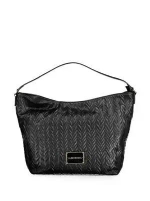 MARIO VALENTINO Quilted Logo-plaque Tote Bag - Black