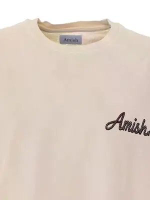 AMISH SUPPLIES Graphic-print Logo-embroidered T-shirt