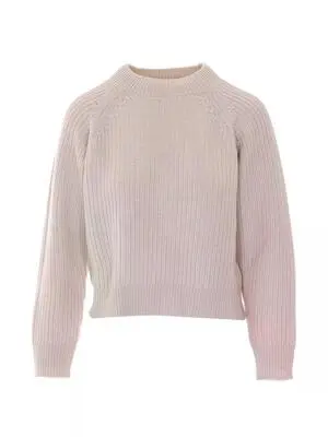 Alpha Studio Ribbed-knit Raglan-sleeve Sweater