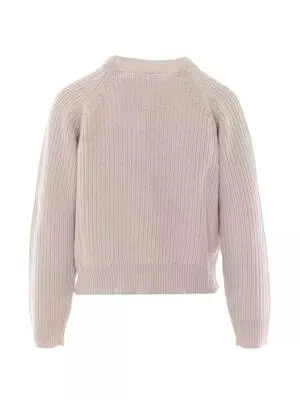 Alpha Studio Ribbed-knit Raglan-sleeve Sweater