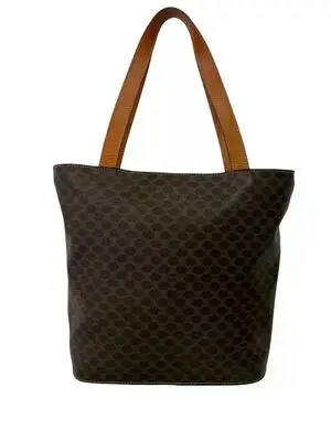 Celine 1996 Macadam Coated Canvas Tote Bag