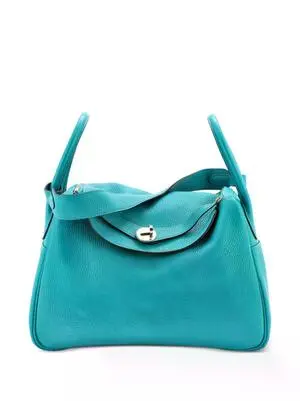 Hermès Lindy Bag Clemence 30 Shoulder Bag - Blue