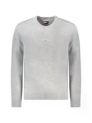 Tommy Hilfiger Logo-embroidered Crew-neck Sweater - Grey