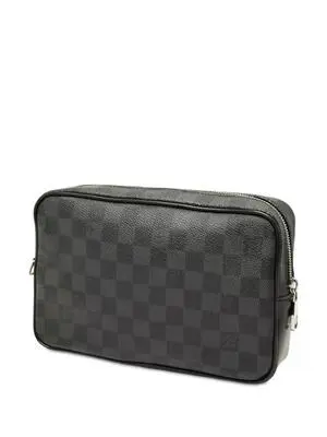 LOUIS VUITTON 2018 Damier Graphite Kasai Clutch Bag