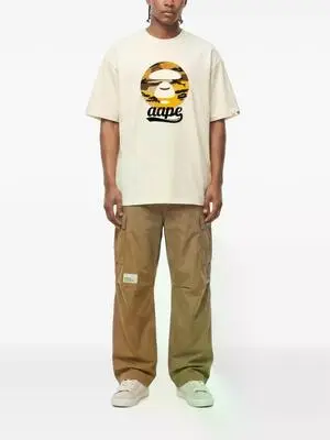 AAPE BY *A BATHING APE Moonface Graphic-print T-shirt - Black