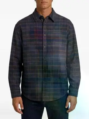 Off-White Checked Padded Overshirt - Blue