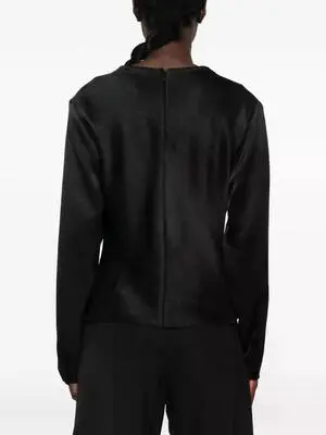 Vince Satin Cowl-neck Blouse