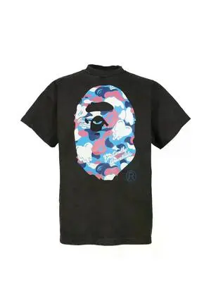 EMOTIONALLY UNAVAILABLE Camo-print Logo-print T-shirt - Black