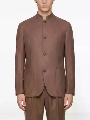 Eleventy Mandarin-collar Single-breasted Suit