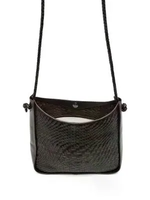 Dragon Diffusion Woven Leather Shoulder Bag