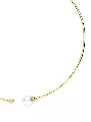 BAGGINS South Sea Pearl And Diamond Wire Choker Necklace - Gold