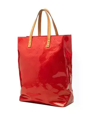 LOUIS VUITTON 2001 Monogram Vernis Reade Mm Tote Bag - Red