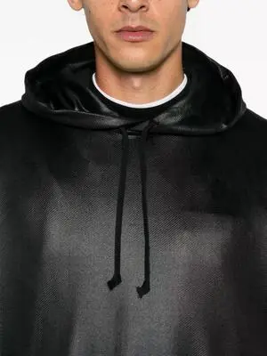 Comme Des Garçons Shine-finish Drawstring Hoodie