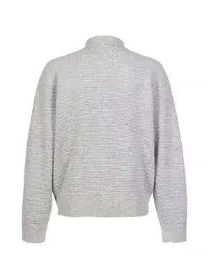 CEDARWOOD Distressed Waffle-knit Cardigan