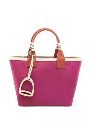Hermès 2022 Steeple Leather-trim Tote Bag