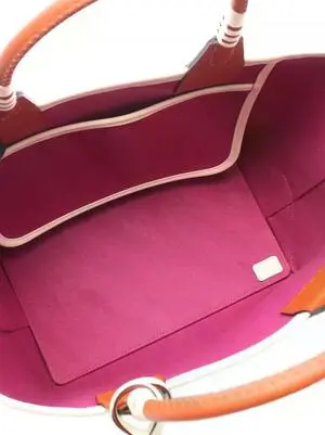 Hermès 2022 Steeple Leather-trim Tote Bag