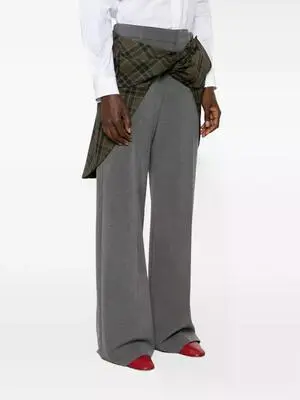 Vivetta Check-panelled Wide-leg Trousers