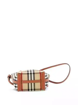 Burberry London Vintage Check Canvas Mini Bucket Bag