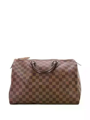LOUIS VUITTON Speedy Handbag Damier 35 Satchel - Brown