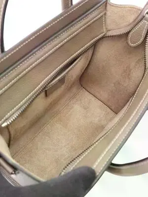 Celine 2000-2026 Nano Leather Luggage Tote Satchel