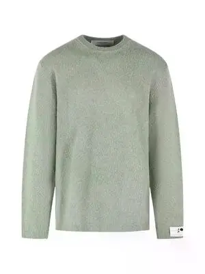 GOLDEN GOOSE Bouclé-knit Crew-neck Sweater - Green